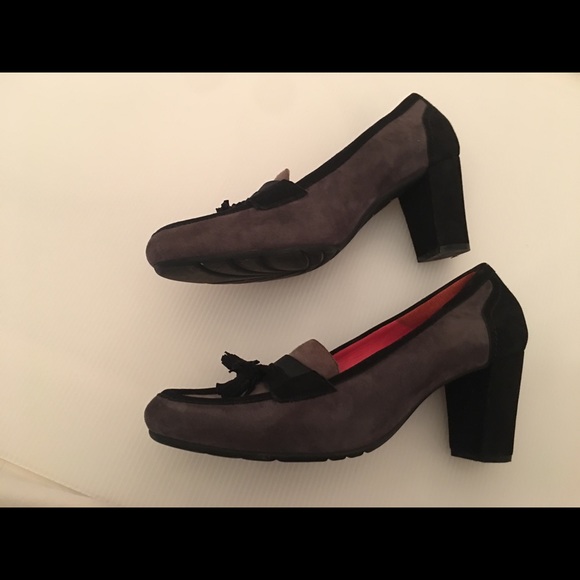 Pas de Rouge | Shoes | Pas De Rouge Shoes Size 42 Black And Grey Suede ...